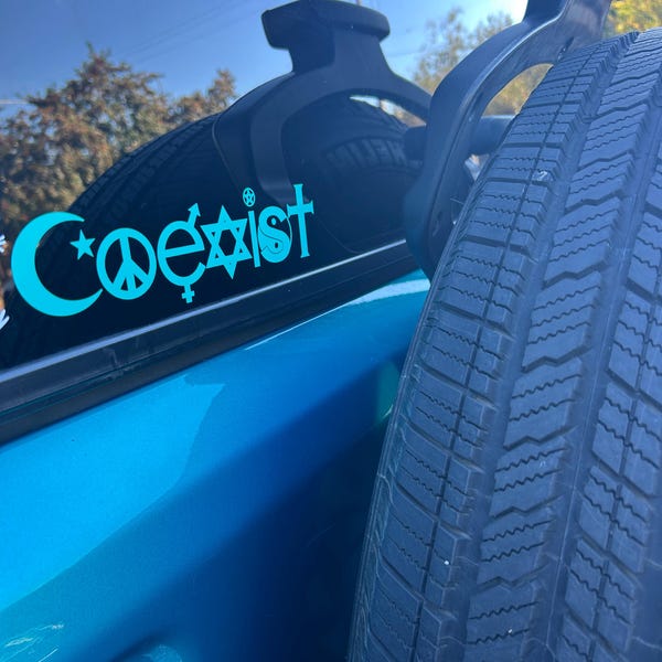 Coexist Vinyl Decal Car Window, Mirror, Bumper, Laptop, Cornhole ...