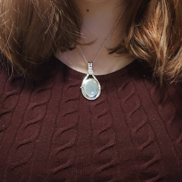 Real H2O Locket Just Add Water Photo Picture Oval Round Locket Engraved ...