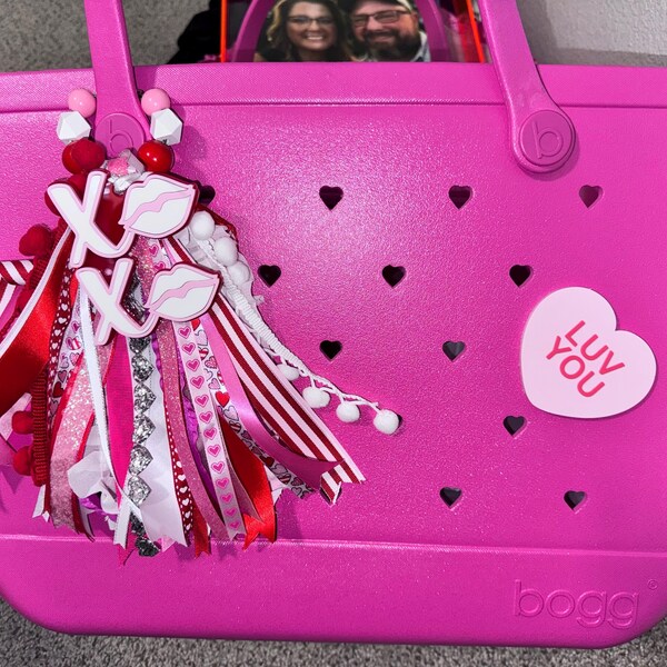 Bogg Bag Tassel and Charm, Bookbag Tag, Diaper Bag Tag, Custom Colors ...