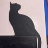 Black Cat Decor, Cat Door Corner Sign, Kitty Cat Door Corner, Cat Gift ...