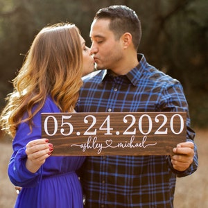 Save the Date Sign Wedding Announcement Sign Engagement | Etsy