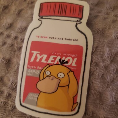 Psyduck Sticker, Waterproof Pokemon Sticker - Etsy