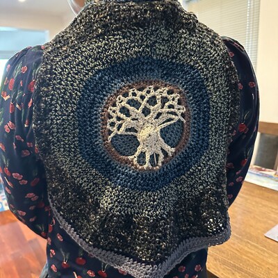 Crochet PATTERN: Embla Vest / Tree of Life Crochet Vest / Bohemian ...