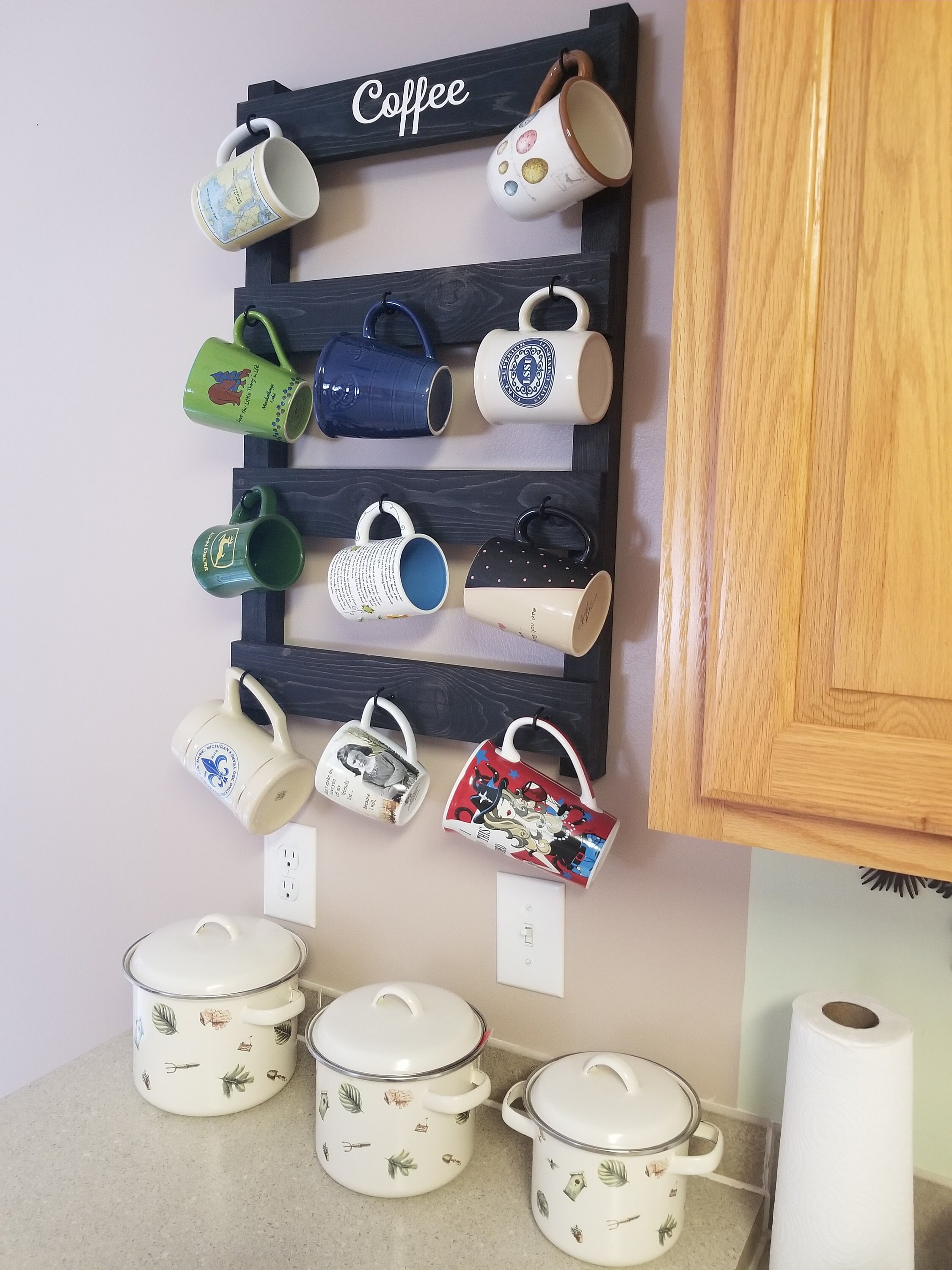 Coffee cup holder kitchen storage coffee mug holder | Etsy
