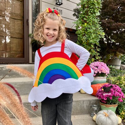 Childs RAINBOW COSTUME / Rainbow Party / Halloween Ready / - Etsy