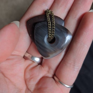 Black and White Buffalo Horn Guitar or Bass Pick 3.0 Mm Ultra Heavy ...