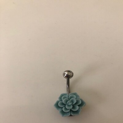 Succulent Belly Ring, Navel Rings, Simple Non Dangle Belly Ring, Body ...