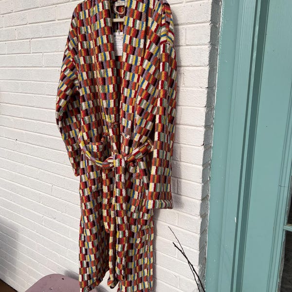 Multicolor Bubble Turkish Long Bathrobe, Unisex Premium Quality Thick ...