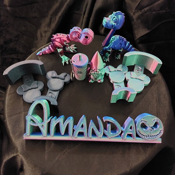 Custom Disney Inspired 3D Printed Name Plates Personalized Character ...