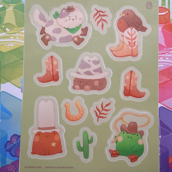 Character Collage Sticker Book Hardcover Cute Artwork Sticker Album ...