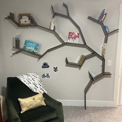 Tree Bookshelf Handmade Wooden Unique Book Case - Etsy