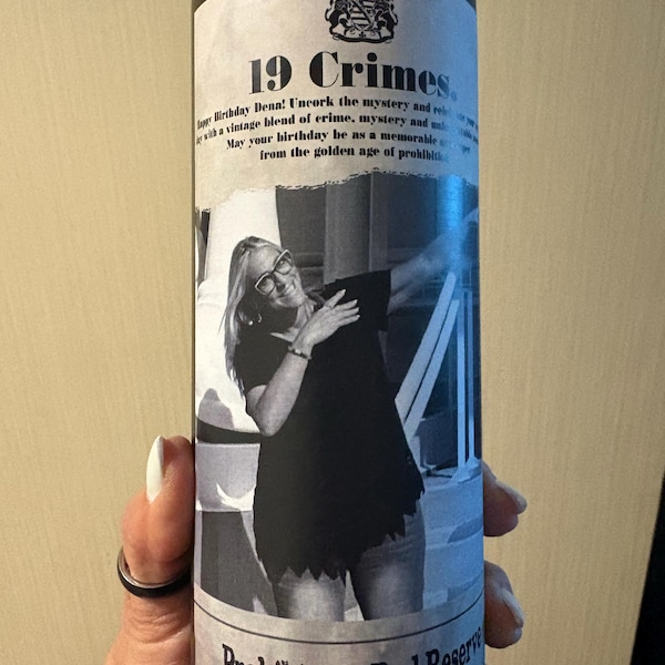 Personalized 19 Crimes Label Bottle | Custom 19 Crimes Wine Gift for ...