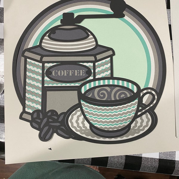 Coffee Cup Coffee Grinder Mandala DXF Laser Cut Layered Coffee Laser 3D ...