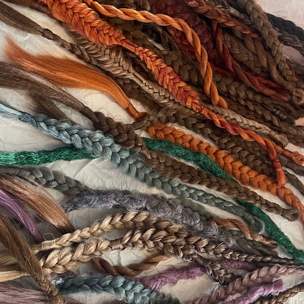 Braids Accent Set of 3 Mixed Puffy, Fishtail, Box, Mixed Synthetic ...