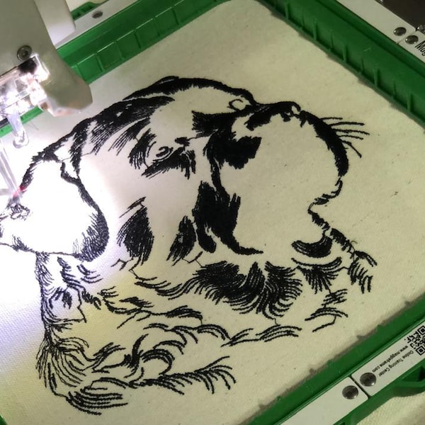 Embroidery File Australian Shepherd "rambo" Dog Realistic Commercial ...