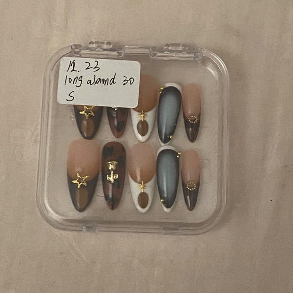Weding Nails,custom Hand Painted Acrylic Nails, Lily of the Valley ...