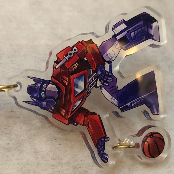Optimus Prime Basketball Keychain - Etsy