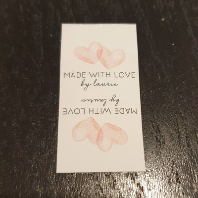 Custom White Fabric Clothing Labels Product Tags Handmade Items ...