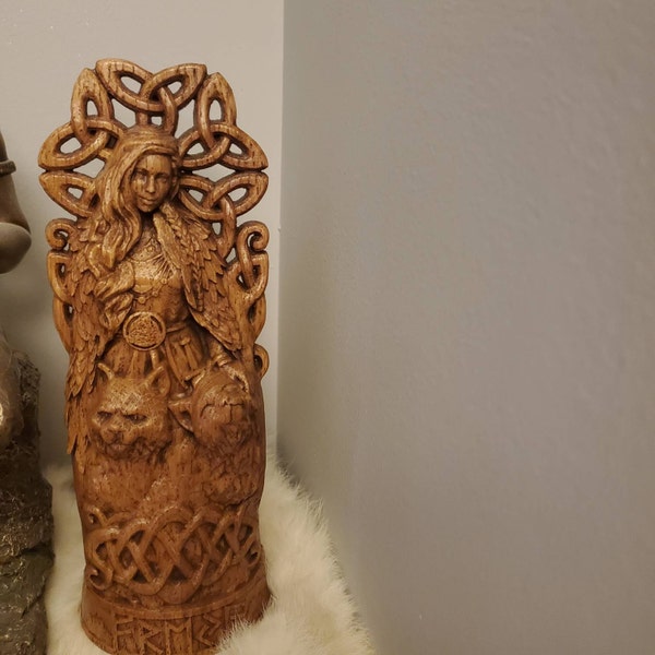 Freya Statue – Goddess of Seidr Magic, Volva of Midgard in Asatru Altar ...