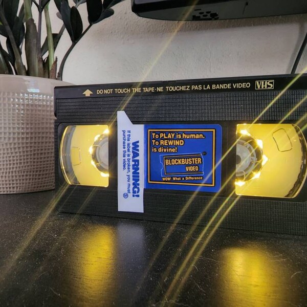Retro VHS Lamp Blockbuster 80s 90s Night Light Table Lamp. Order Any ...