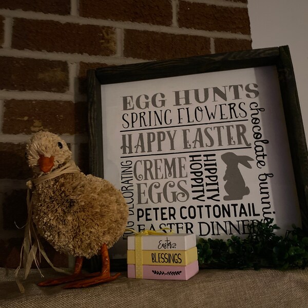 Farmhouse Easter Sign / Easter Wall Sign / Easter Decor / Easter Wood ...