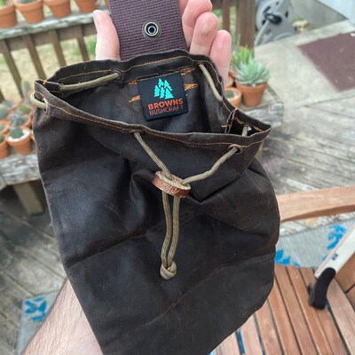 Bushcraft Foraging Pouch Waxed Canvas Roll up Belt Pouch Dump Pouch - Etsy