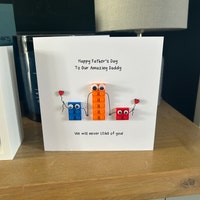 Fathers Day Card - Lego Brick Person People Card - Handmade ...