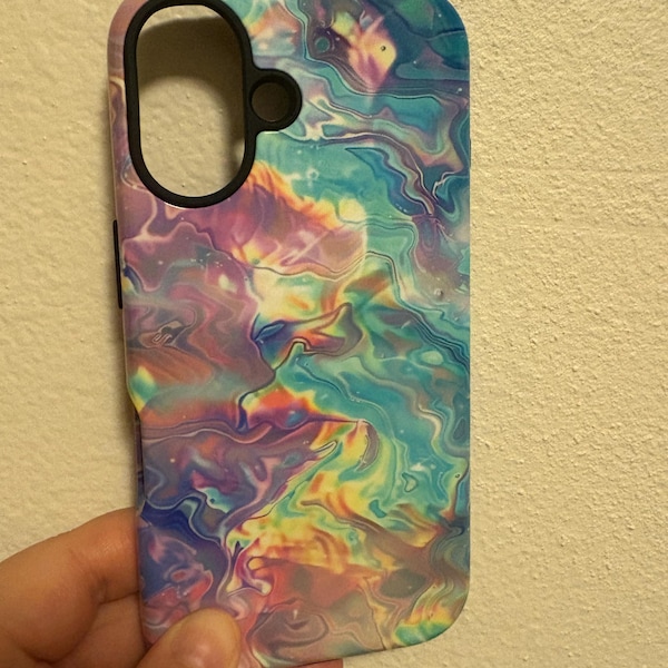 Minimal Line Art Phone Case, Pink Ink Swirl Cover, Abstract Art Case ...