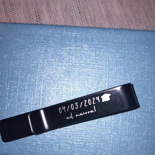 Custom Engraved Tie Bar, Engraved Tie Clip, Personalized Gift for ...