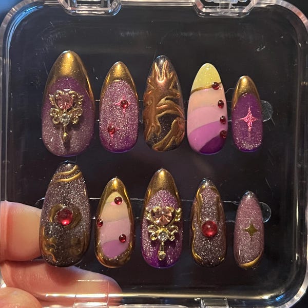 Spirit Blossom Ahri Press on Nails | League of Legends Inspired | Ahri ...