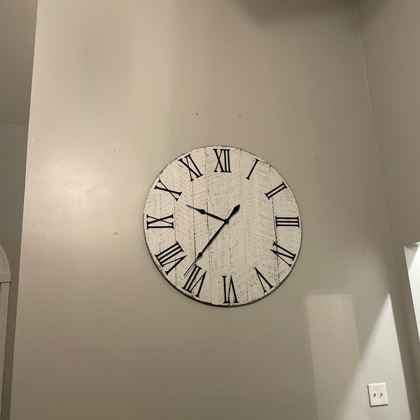 Large Wall Clock / 18" - 42" / Farmhouse Clock / Oversized Wall Clock ...