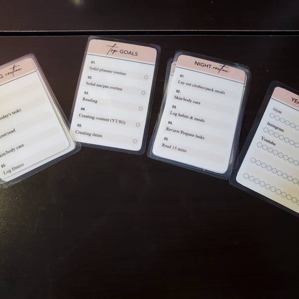 ESSENTIAL *FILLABLE* Planner Cards Bundle | Essential Info | Wallet ...