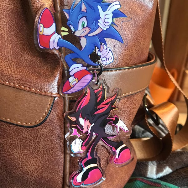 Sonic Shadow Hedgehog 3' Acrylic Keychain/charms | Sonic Hedgehog - Etsy