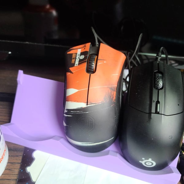 Universal Gaming Mouse Holder Desktop Stand 3D Printed Display for Your ...