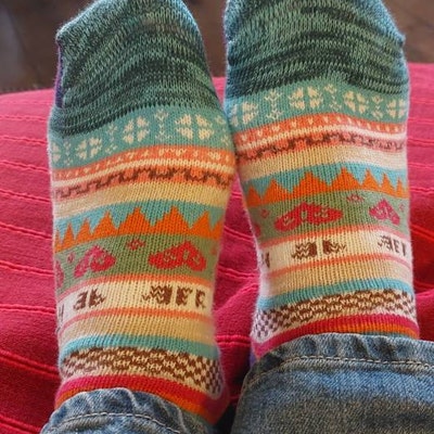 2 Pack Norwegian Socks , Natural Merino Wool, Lambs Wool & Cotton Socks ...