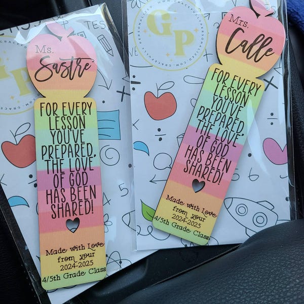 Teacher Bookmark, Teacher Appreciation Gift, Christmas Teacher Gift ...