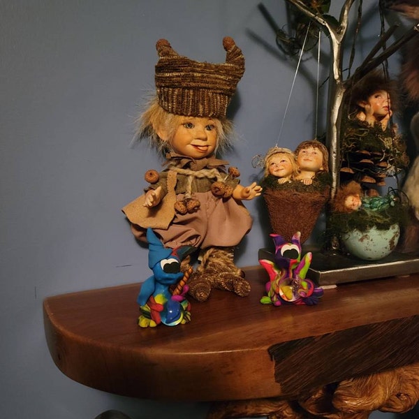 Tiny Elf, Forest Elf, Wandering Elf: ARION Handmade Porcelain Doll ...
