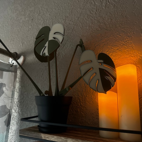 Monstera Plant/coasters |albo Colors | 3D Printed Plant With Magnetic ...