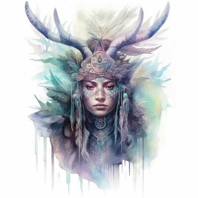 Spirit Guide Drawing and Reading, Stylized Watercolour, Psychic Reading ...