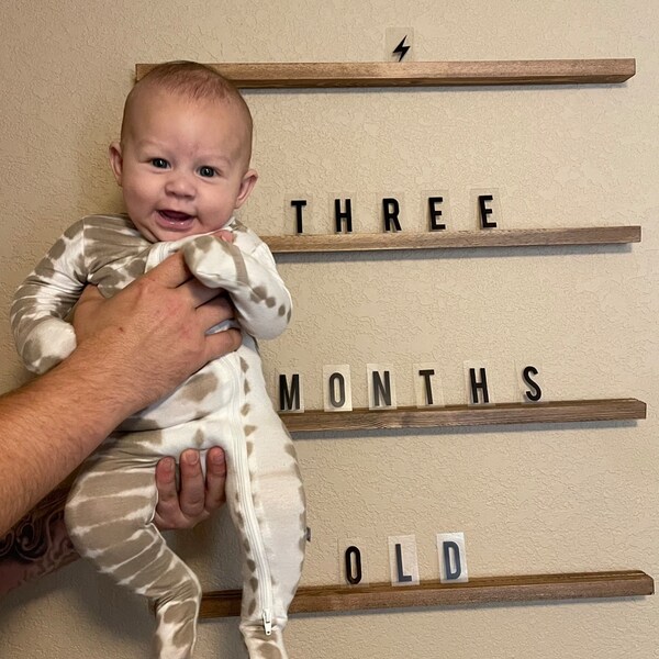 Letter Ledge Set | Wooden Ledges With Acrylic Letters | Statement ...