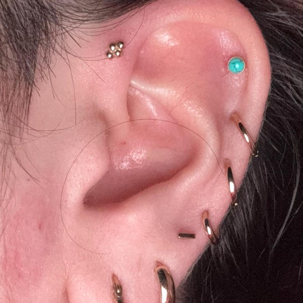 NEW Dido 14K Solid Gold Bead Charm Double Chain Attachment 14K Gold ...