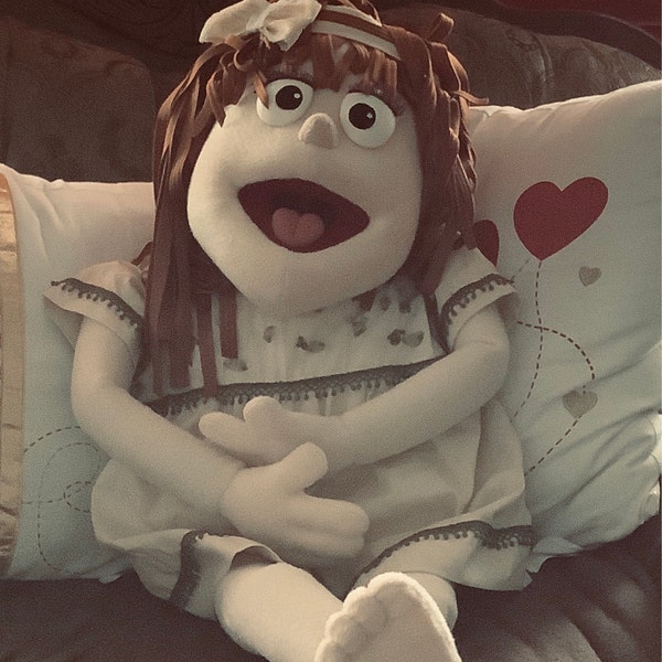 Cute GIRL PUPPET - Professional Hand Rod Puppet - Full Body - Etsy