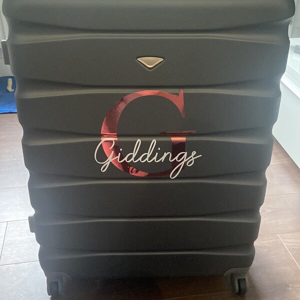 Suitcase STICKER Initials Name Personalised Decal Vinyl - Etsy UK