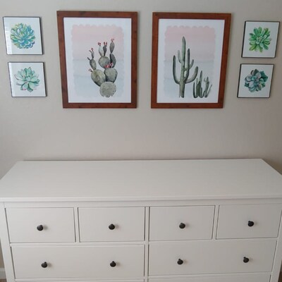 Watercolor Cactus Prints, Set of 4 Succulent Wall Art, Plant Posters ...