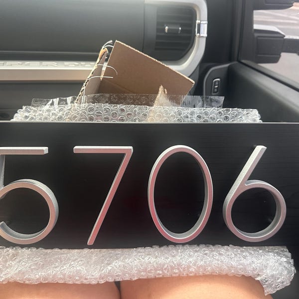 Gold House Number Sign, Vertical Address Plaque, New Home Gift ...