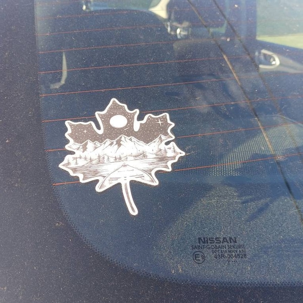 Maple Leaf Nature Vinyl Decal for Car, Outdoor Landscape Die-cut ...
