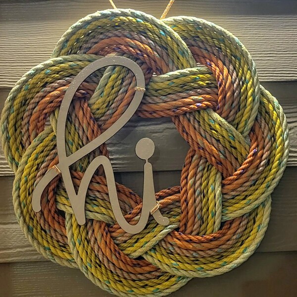 Autumn Wreath, Upcycled Lobster Rope, Maine Made Nautical Wreath, Fall ...