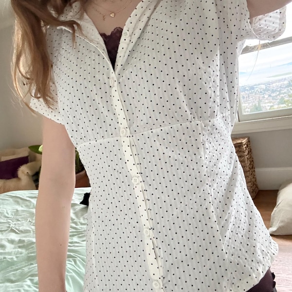 Fitted Button-up Blouse Sewing Pattern | XXS-2XL (PDF Pattern) - Etsy
