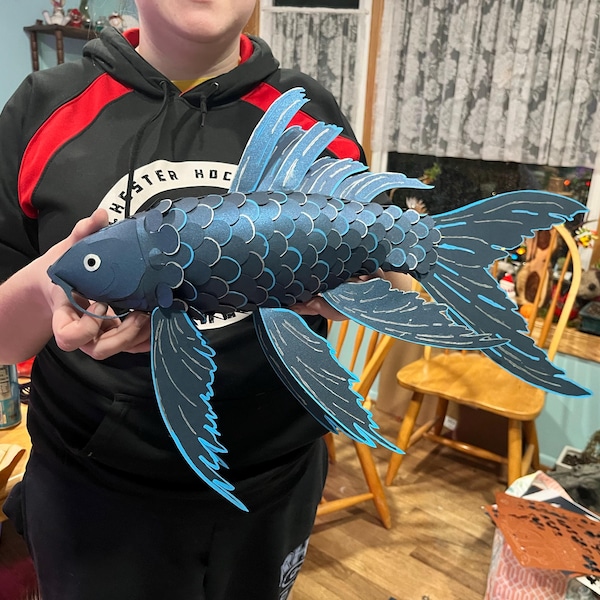 15-PACK DIY Paper Koi Lantern - Light up Your Home With 3D Puzzle Fish ...