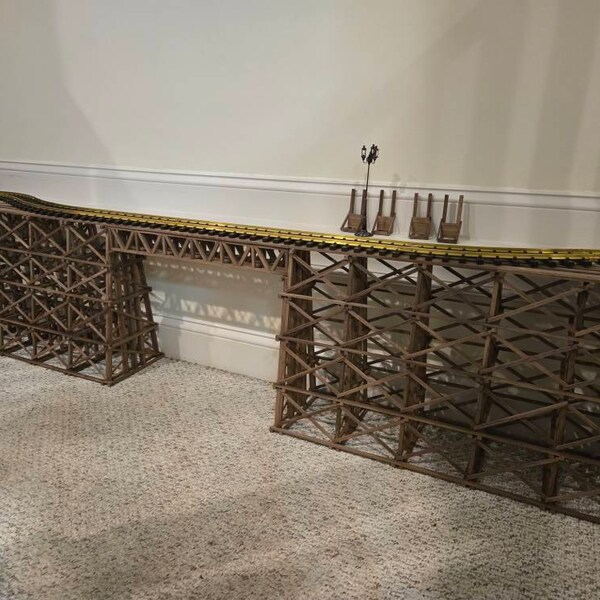 O Gauge Handmade 24 Thru Truss Bridge With White Oak Bridge Ties for ...